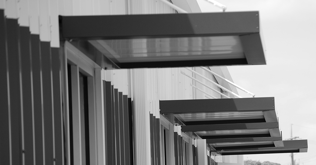 Steel Building Door Canopies | Metallic Products